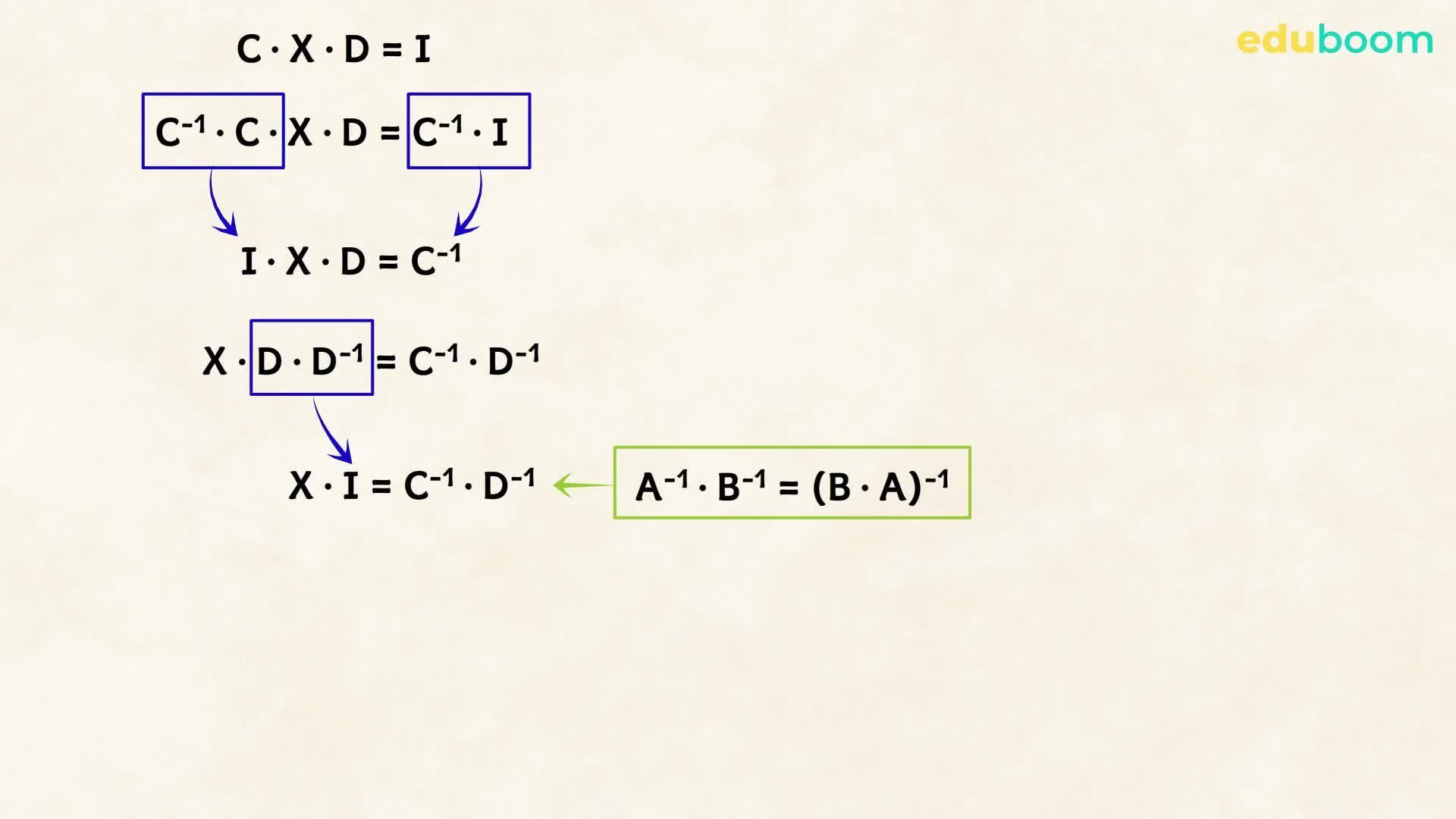 Resolver una ecuación matricial del tipo AX = C. Matemáticas 2º ...