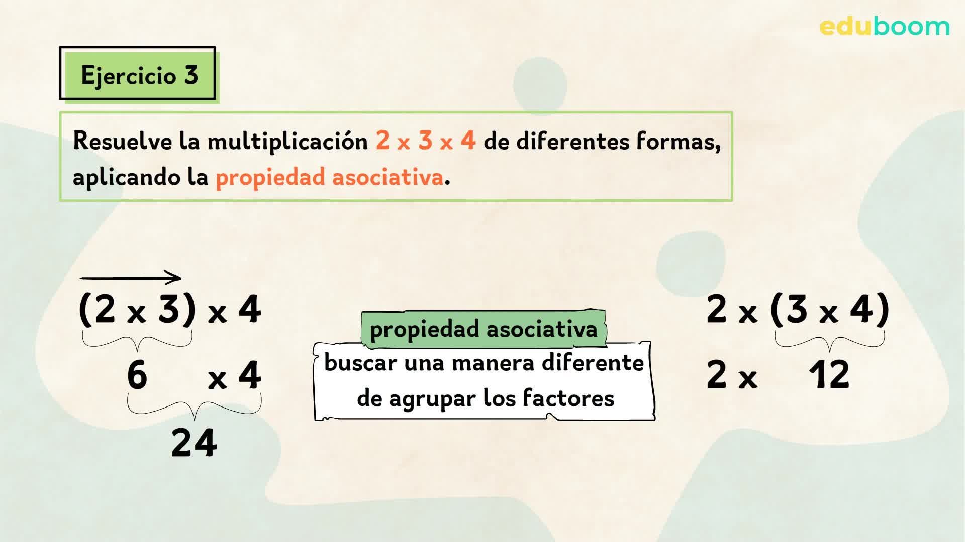 Propiedad conmutativa y asociativa de la multiplicación. Matemáticas 4º ...
