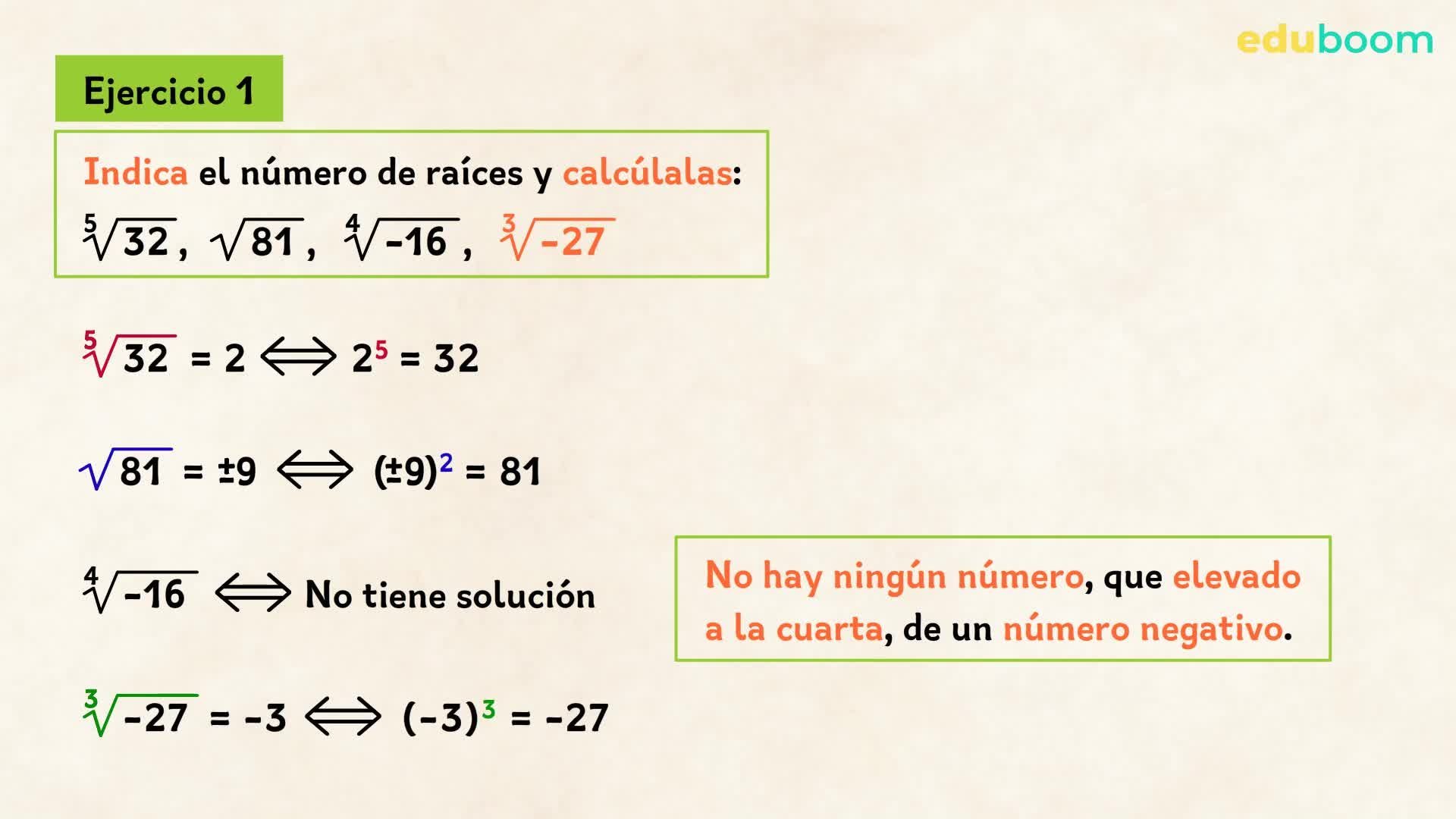 Raíces de números reales. Radicales. Matemáticas 3º de Secundaria
