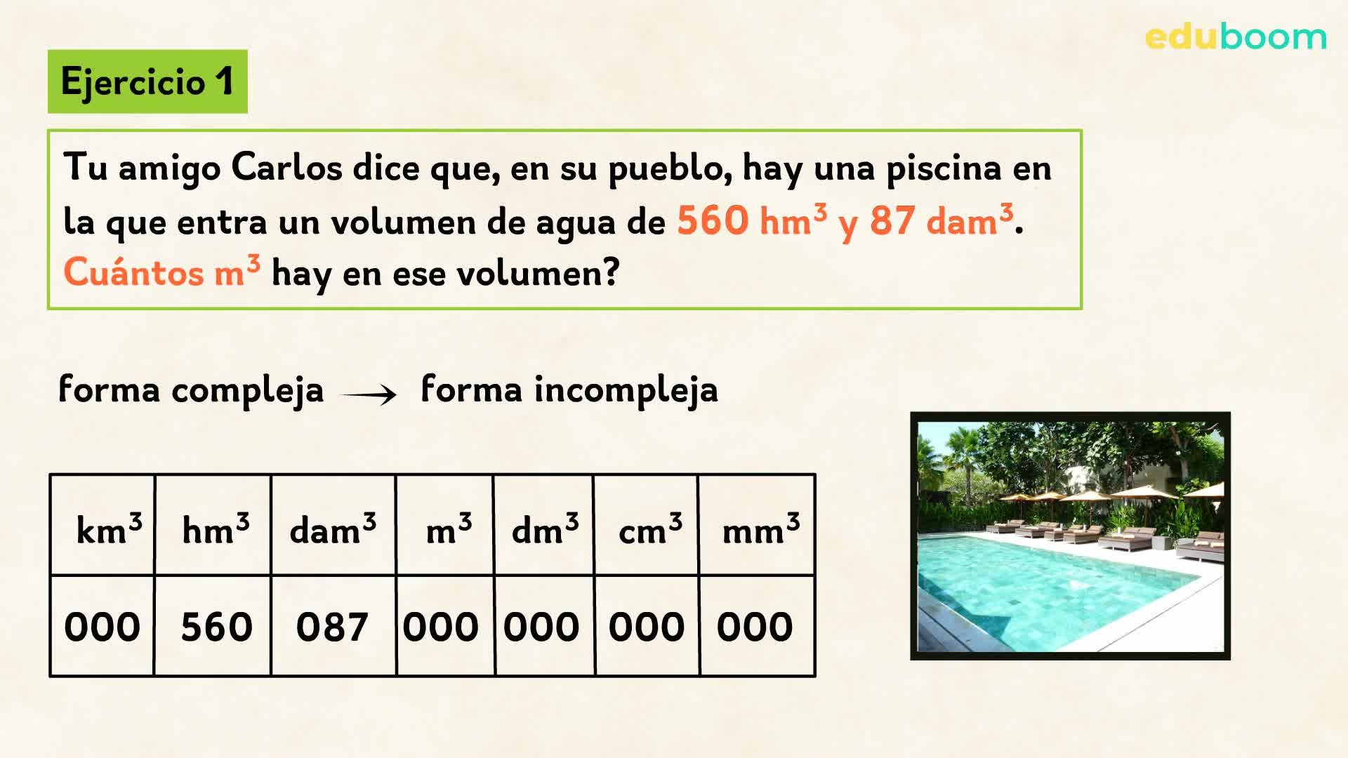 Forma compleja e incompleja de las unidades de volumen. Matemáticas 1º ...