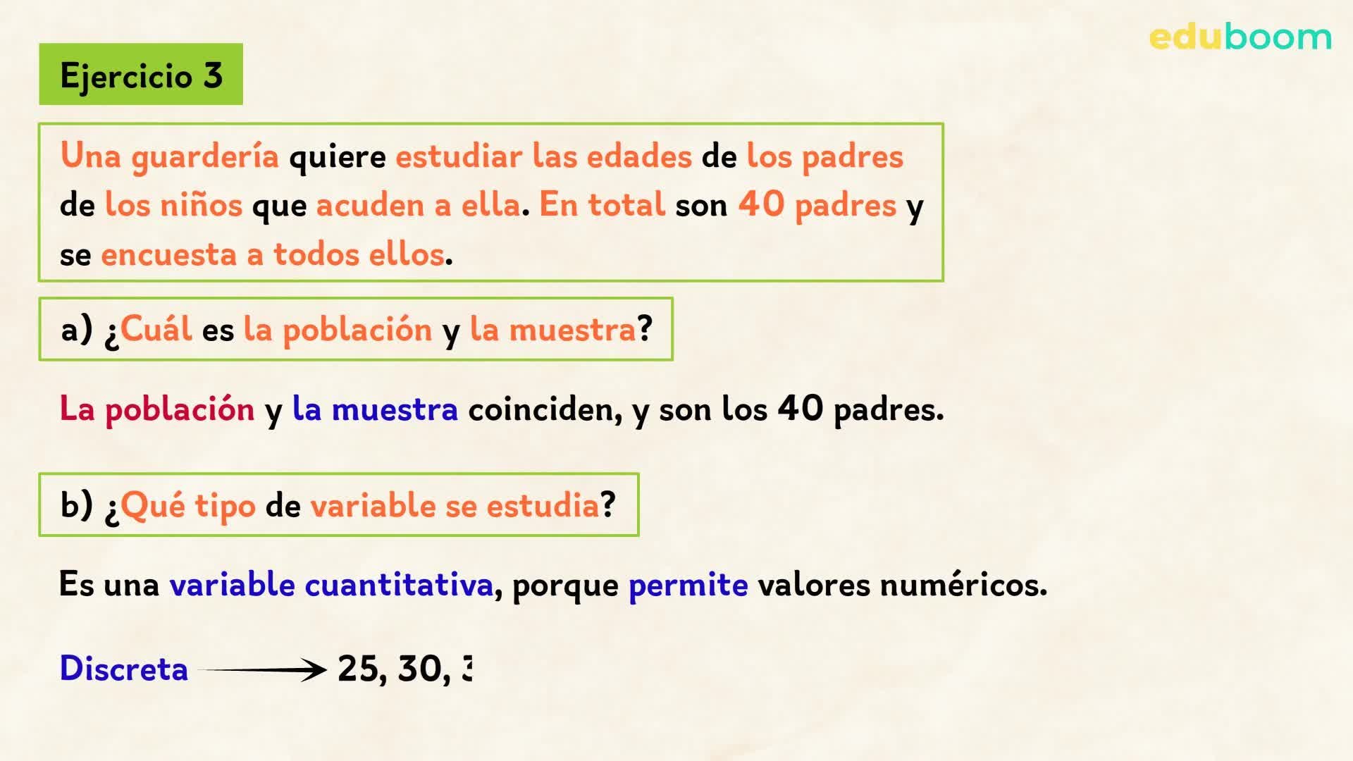 Estadística. Tipos de variables. Matematicas 1º Secundaria