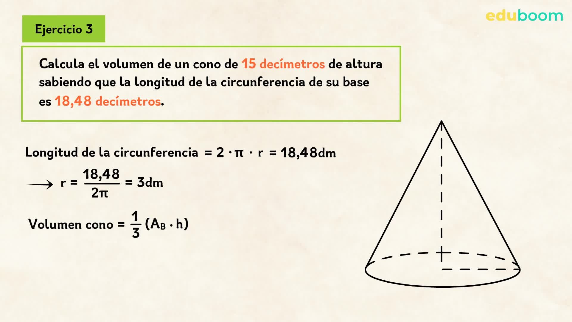 Volumen de cuerpos geométricos. Matemáticas 3º Secundaria