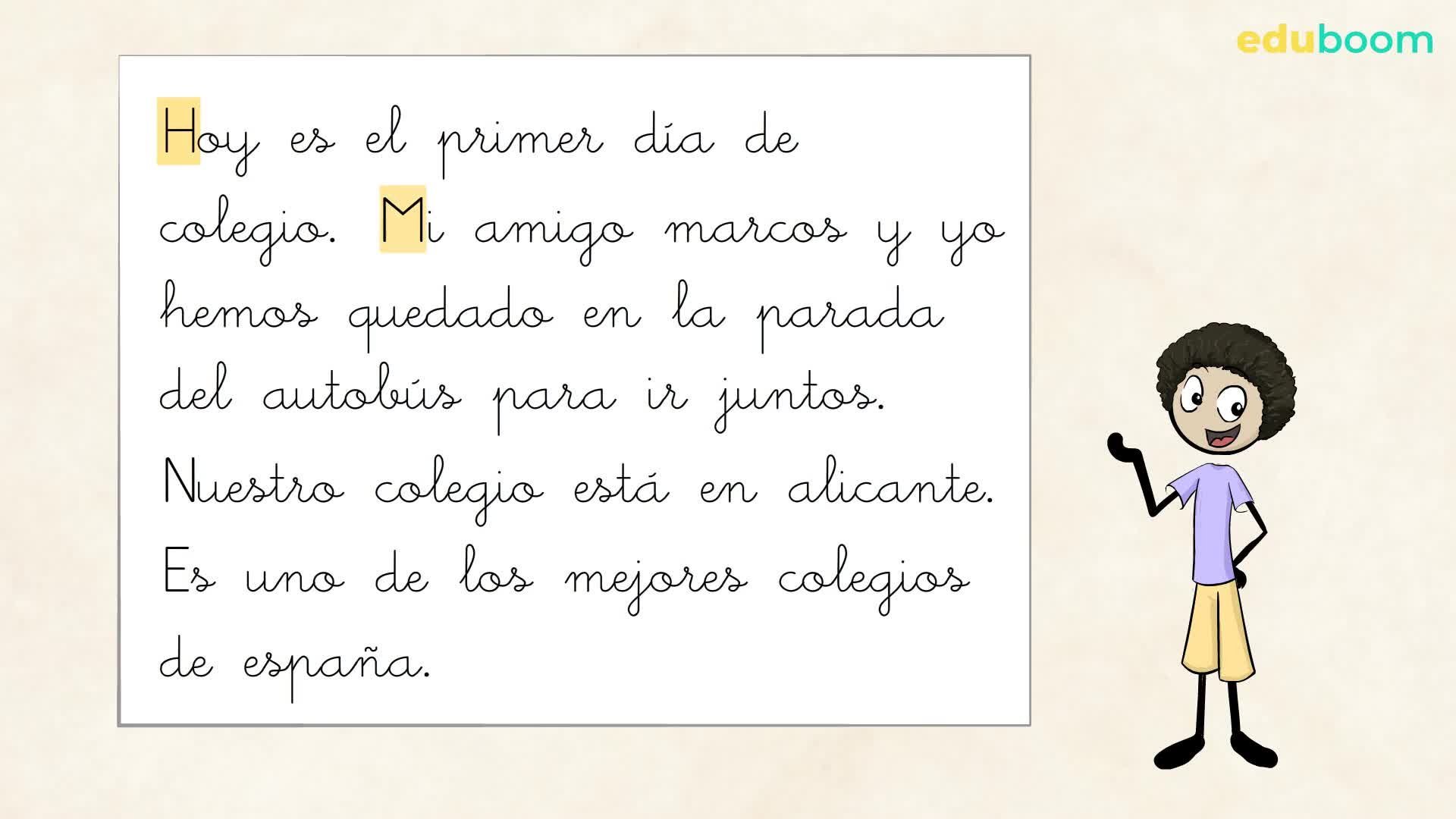 La mayúscula. Lengua Castellana y Literatura. 1° Primaria