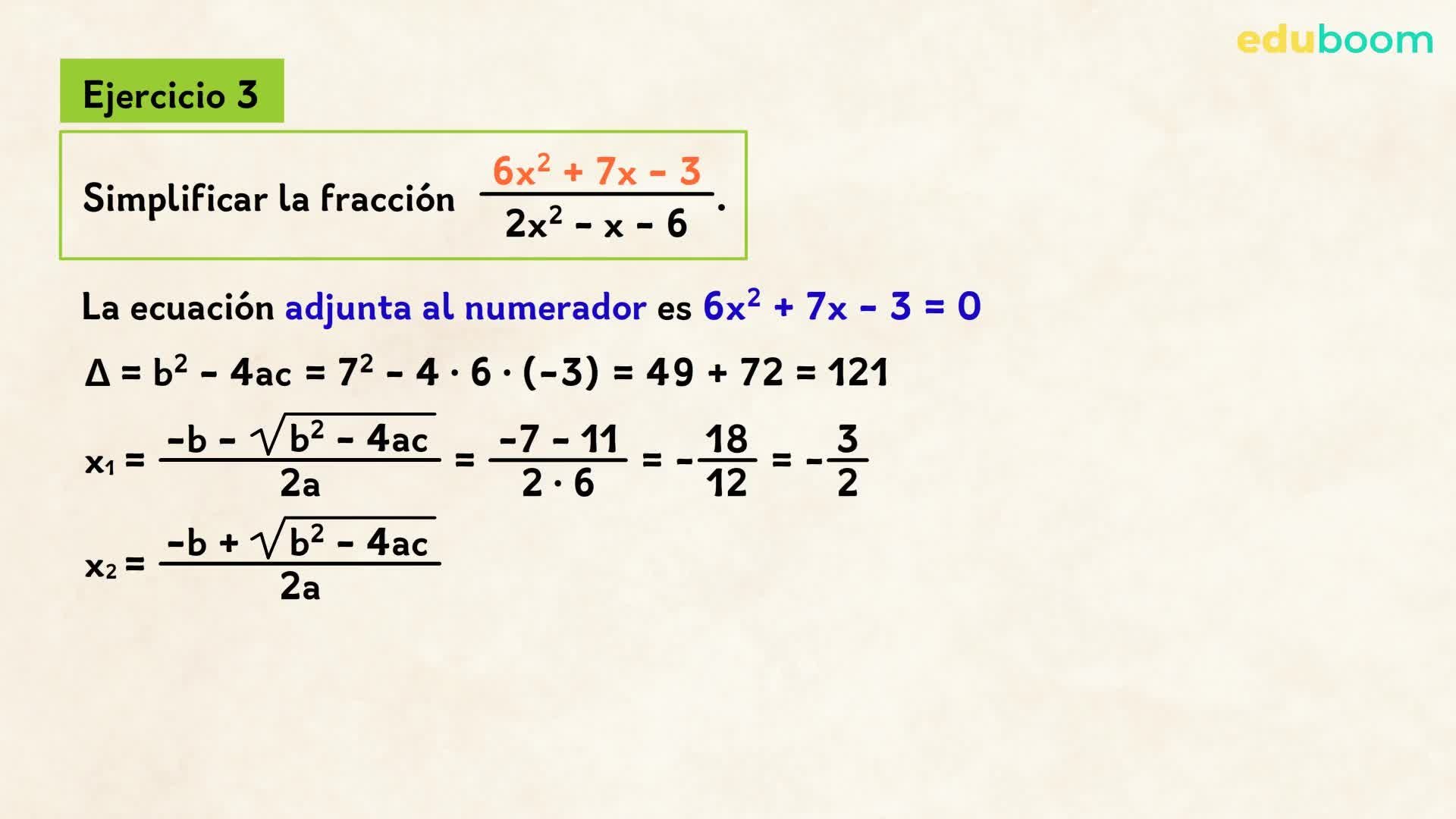Descomposición ecuaciones segundo grado usando Cardano-Vieta