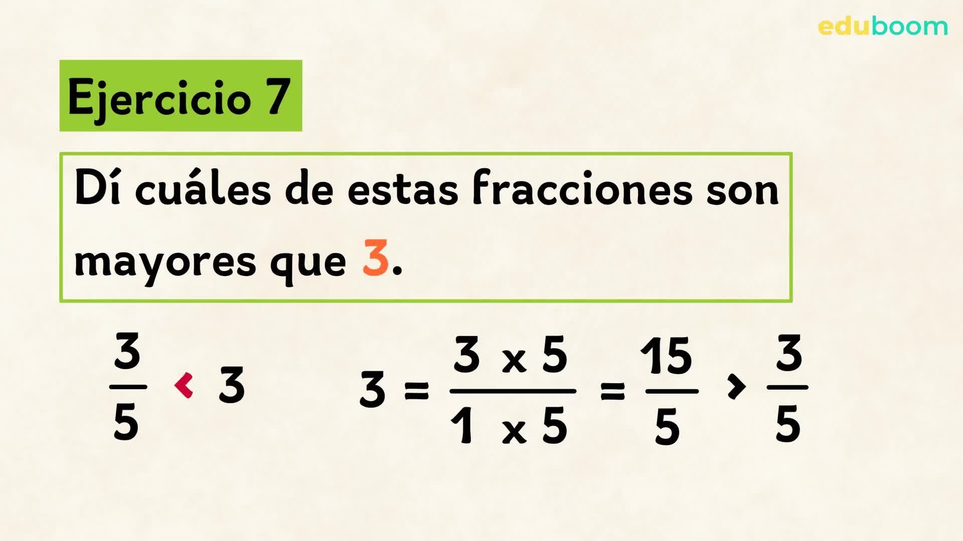Matemáticas Comparando Fracciones