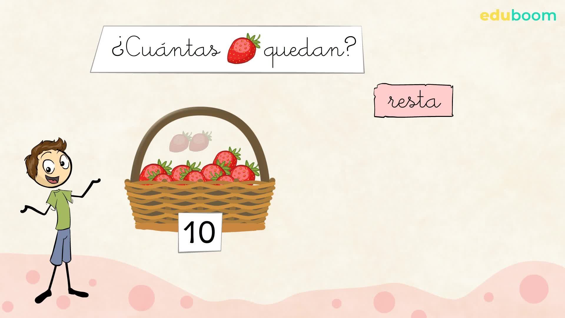 Problemas de cuántos quedan. Matemáticas 1º primaria